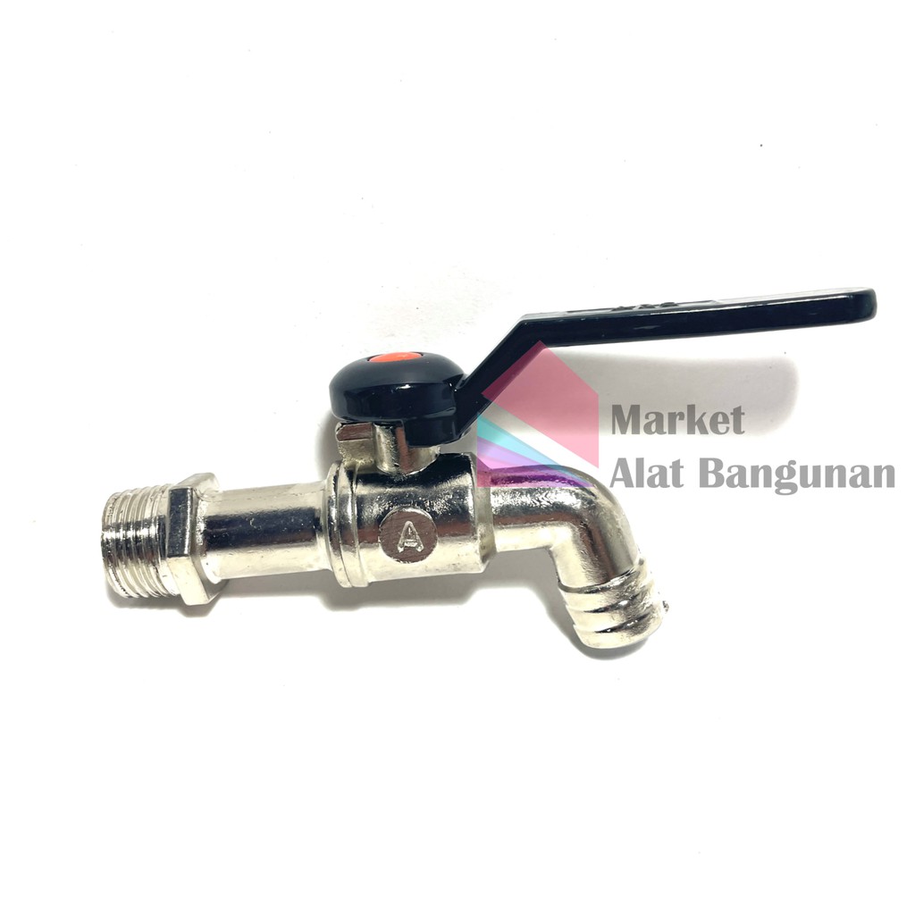 Jual Kran Air Besi 1/2" Gagang Panjang / Keran Tembok Besi 1/2 Inci ...
