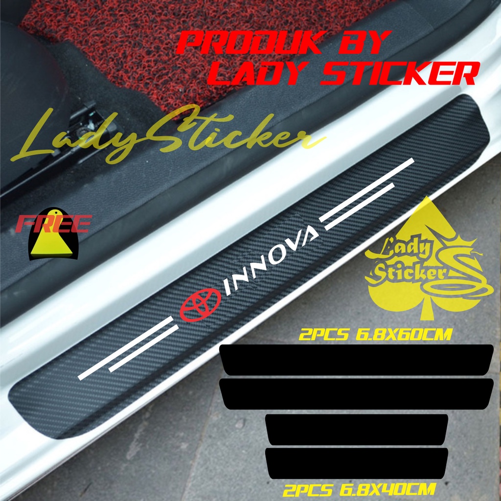 Jual SILLPLATE CARBON 3D MOBIL INNOVA STICKER KARBON 3D PIJAKAN KAKI ...