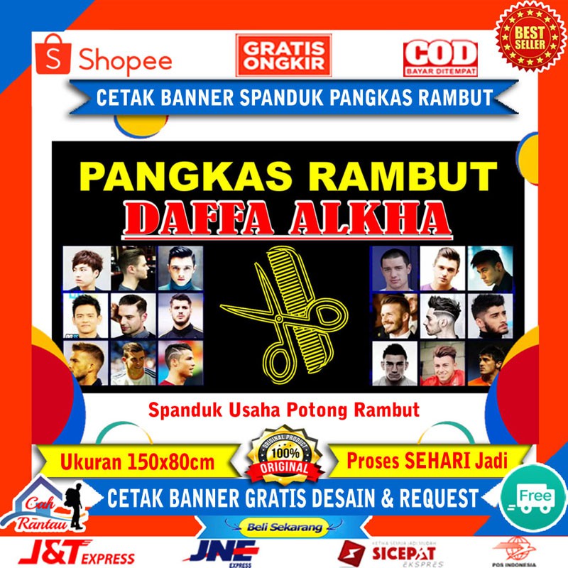 Jual Spanduk Salon Banner Pangkas Rambut Pria Wanita Salon Spa Usaha ...