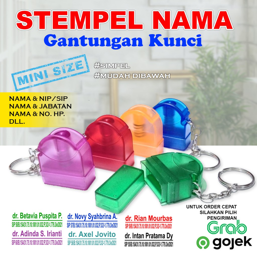 Jual Stempel Flash Otomatis Automatic Warna Nama dan Jabatan | Shopee ...