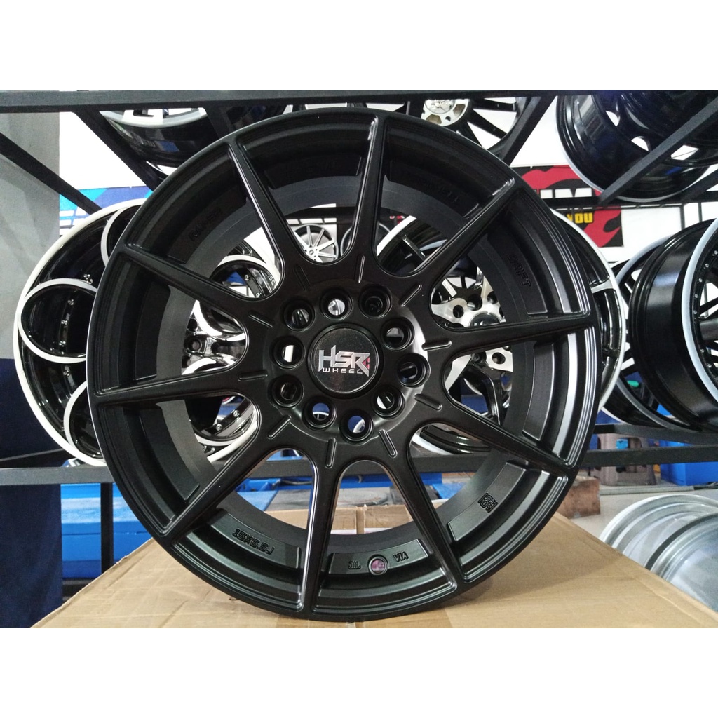 Jual Velg Mobil Racing Murah R15 HSR RAI-S2 JA151 Warna Matte Black ...