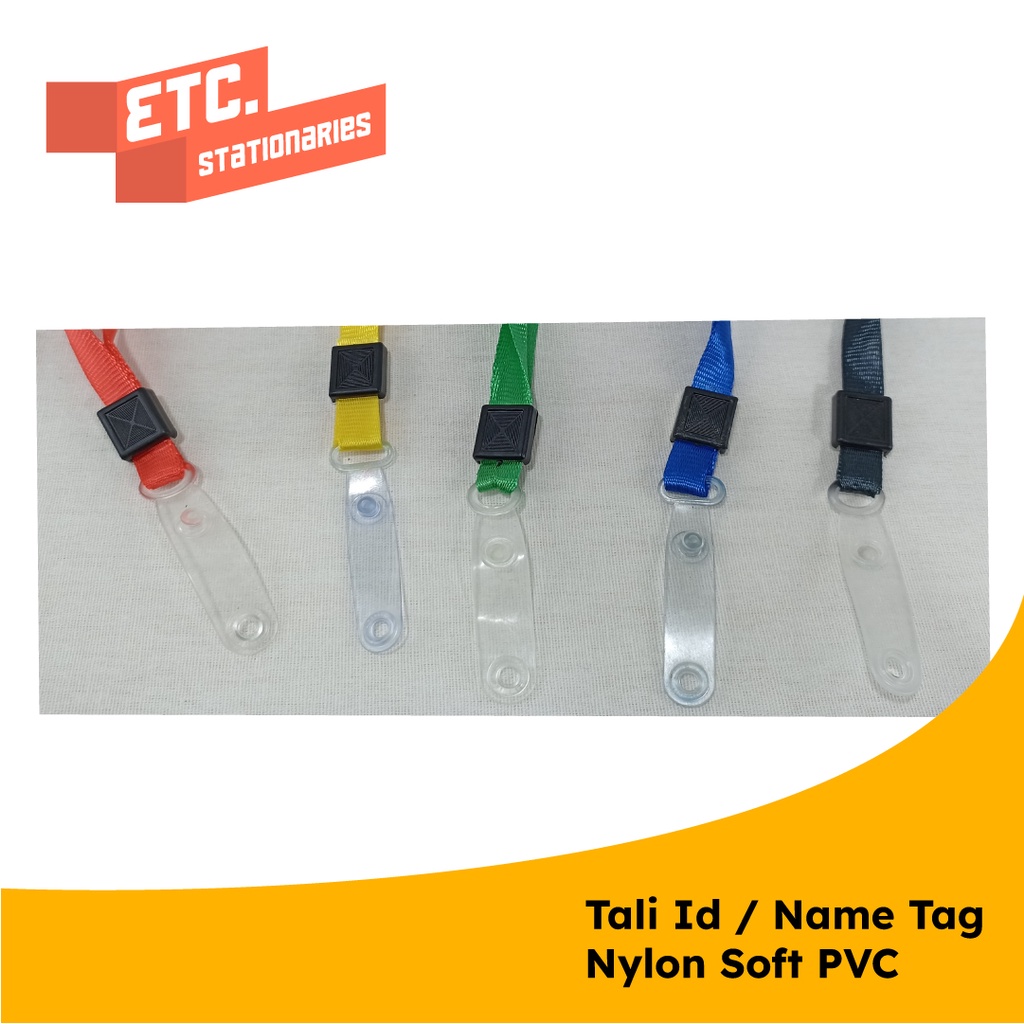 Jual Tali Id Card / Tali Name Tag / Nylon Soft Pvc (NYLKSFP) [20 PCS ...