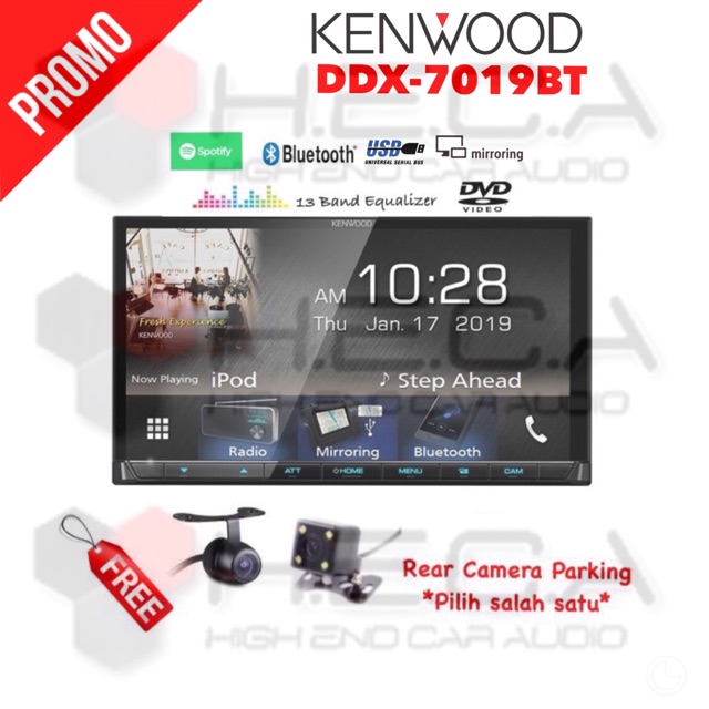 Jual Kenwood DDX-7019BT Head Unit Double Din DDX 7019BT Tape Audio Mobil DDX7019BT + Rear Camera ...