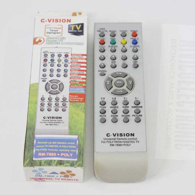 Jual Remot TV C-VISION RM 7860 TV DIGITEC POLYTRON | Shopee Indonesia