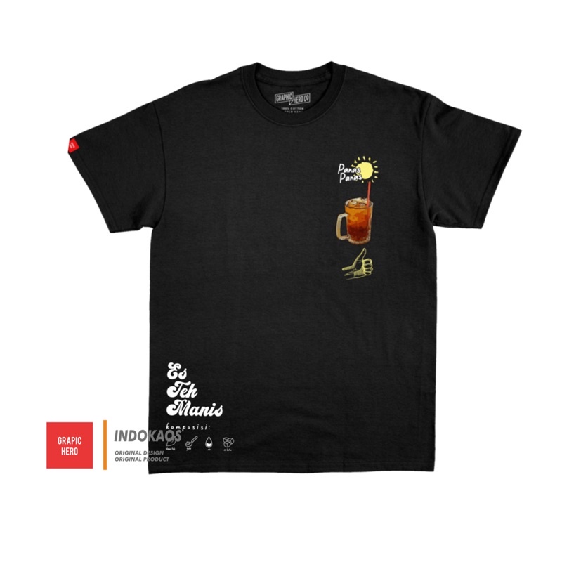 Jual KAOS KATA ES TEH MANIS / KAOS ESTETIK ORIGINAL GRAPHIC HERO ...