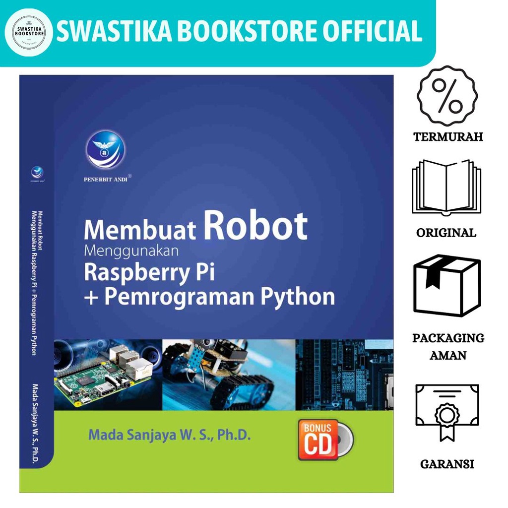 Jual Membuat Robot Menggunakan Raspberry Pi + Pemrograman Python + cd ...