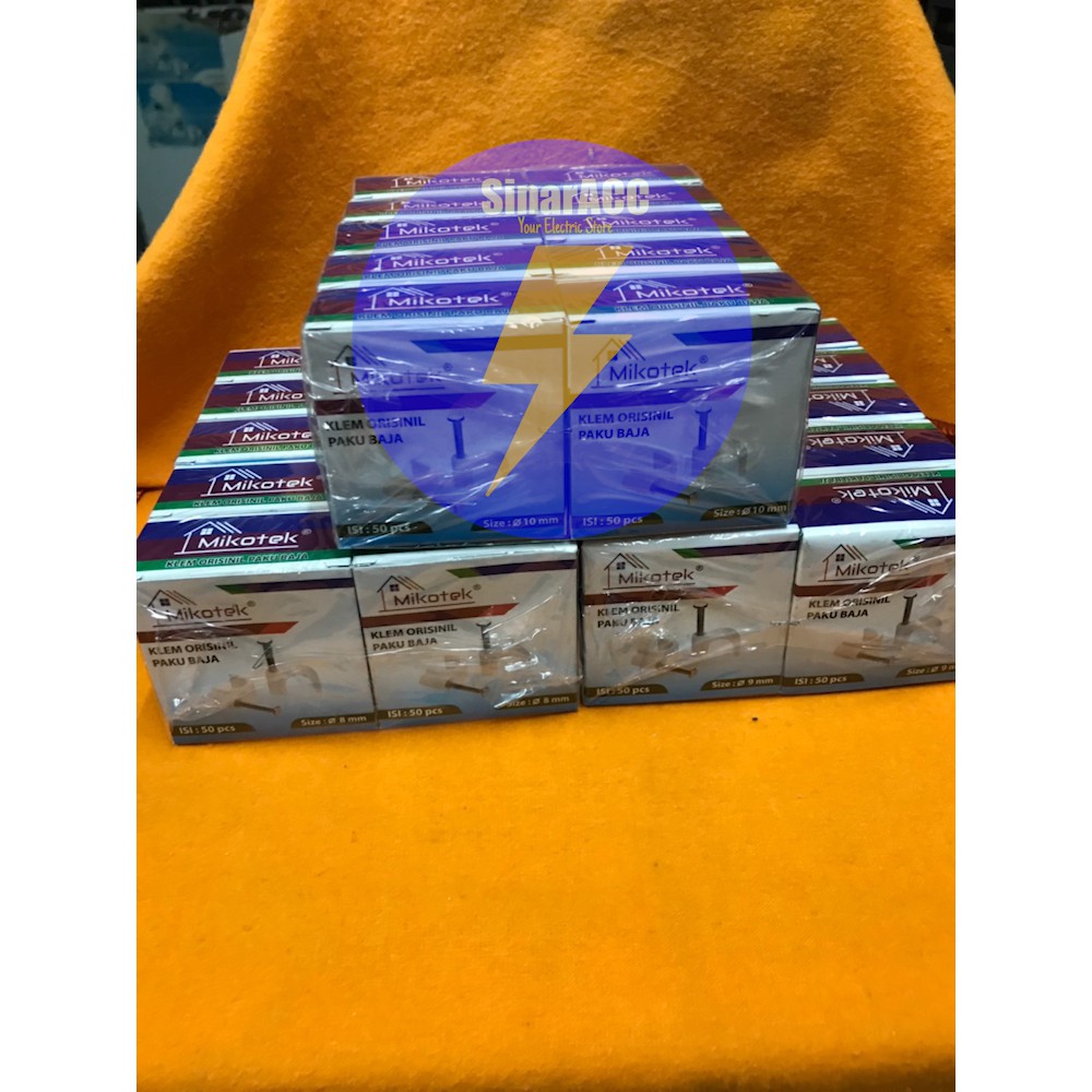Jual KLEM KABEL 1 BOX / DUS ISI 50 MIKOTEK NO 8 MM | Shopee Indonesia