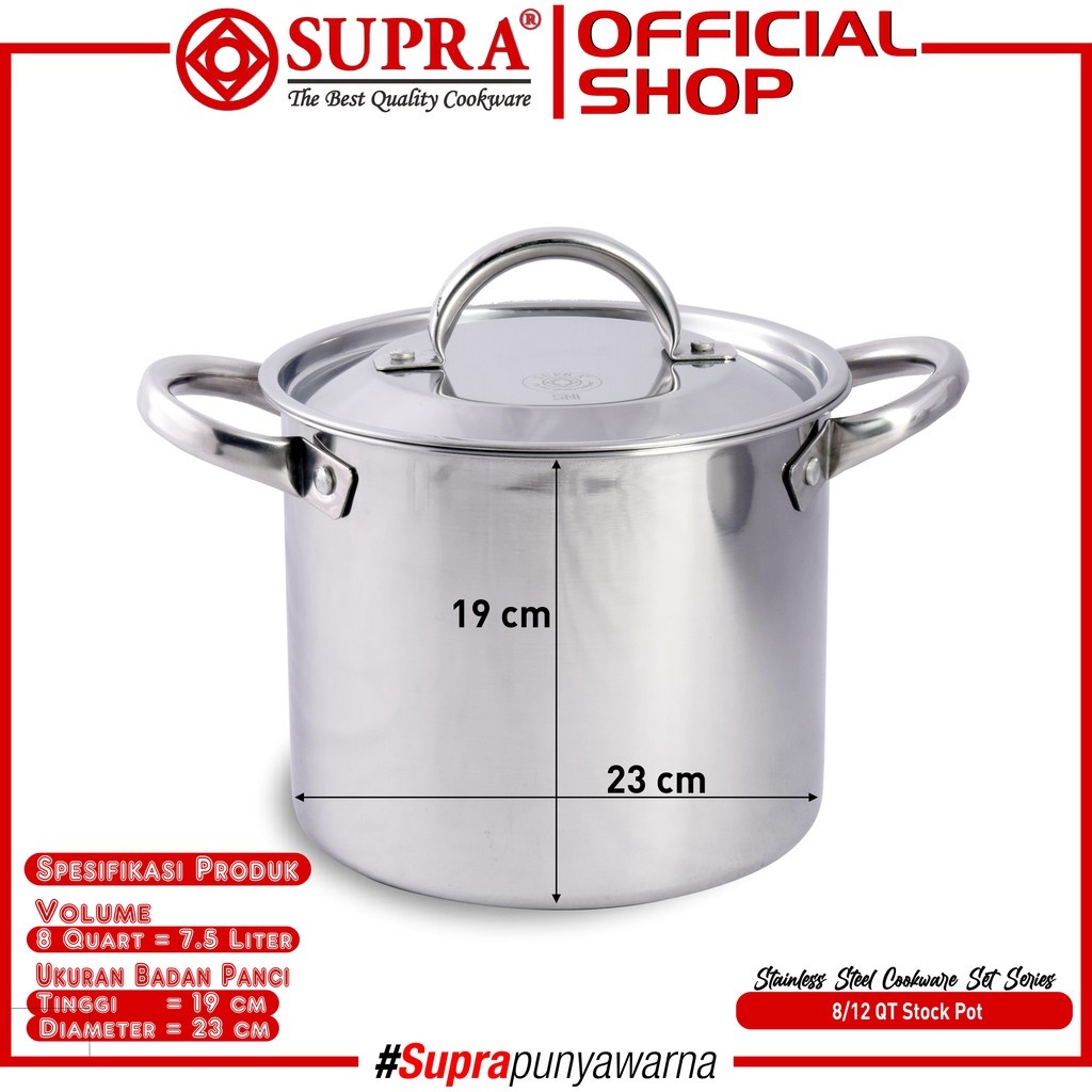Jual Panci Stokpot Supra Full Stainless Stell | Shopee Indonesia
