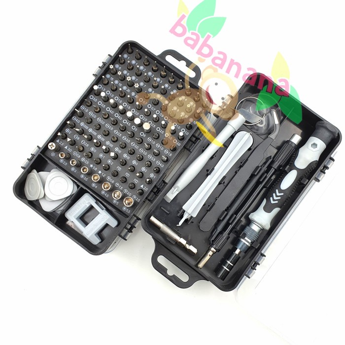 Jual obeng kecil set 115 in 1 laptop kacamata pc alat congkel hp ipad ...