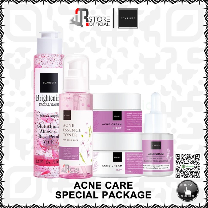 Jual SCARLETT SCARLET WHITENING ACNE CARE SPECIAL PACKAGE WAJAH ...