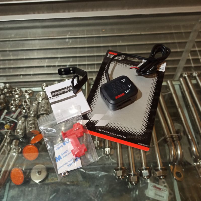 Jual Voltmeter 3 In 1 Koso / VoltMeter Koso Port Charger 12V - 24V ...