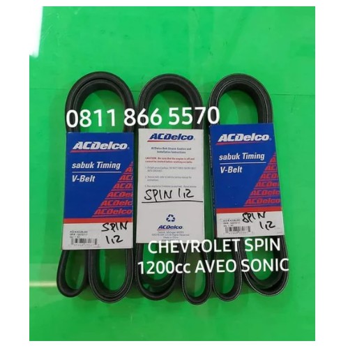Jual FAN FEN VAN V BELT Bel CHEVROLET SPIN 1200cc AVEO SONIC ORIGINAL AC DELCO | Shopee Indonesia
