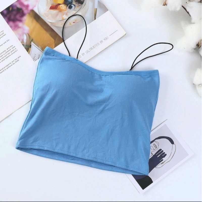 Jual (Real Pict) Tanktop Korea Bahan Stretch Fit M- L /Tank top Kemben ...