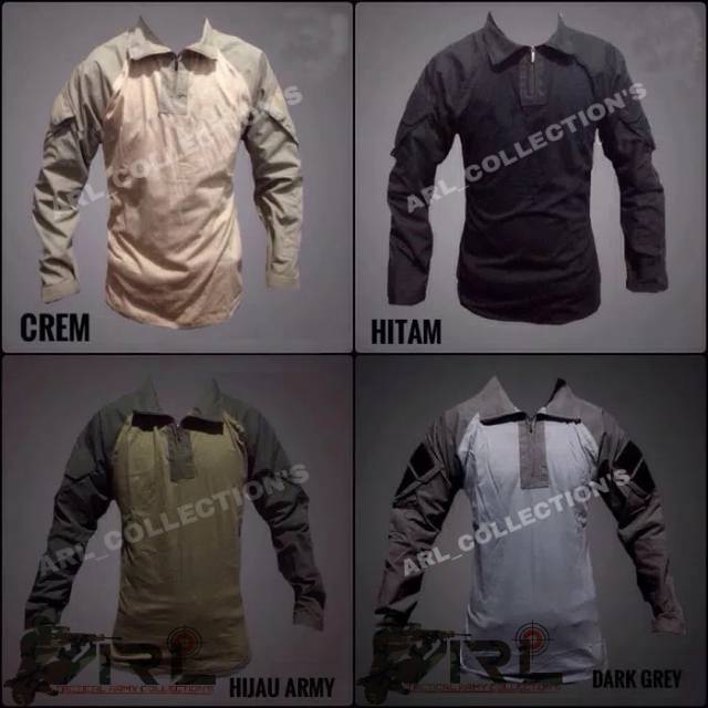 Jual kaos bdu combat shirt/kaos bdu tactical army/kaos outdoor airsoft military lapangan ...