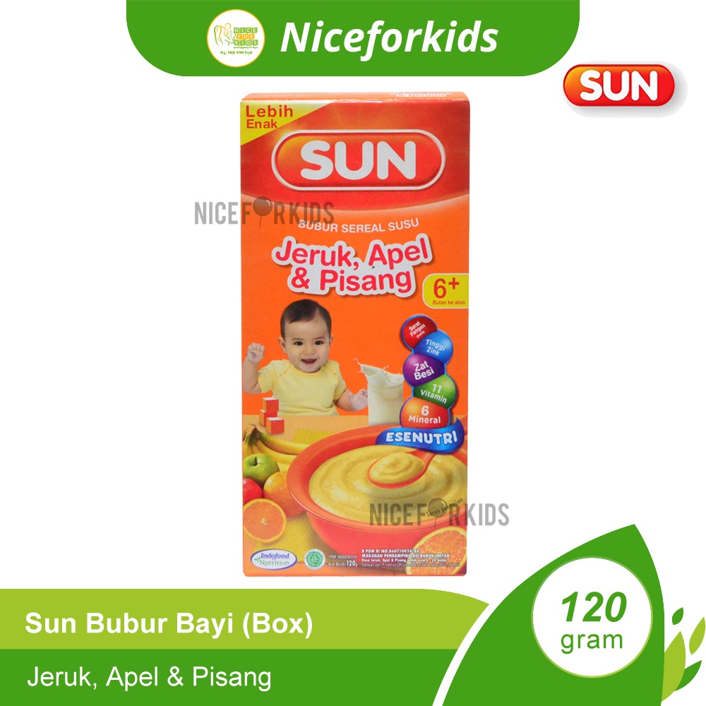 Jual Sun Bubur Bayi 6+ 120gr Kemasan Box Aneka Rasa / Sun Bubur MPASI ...