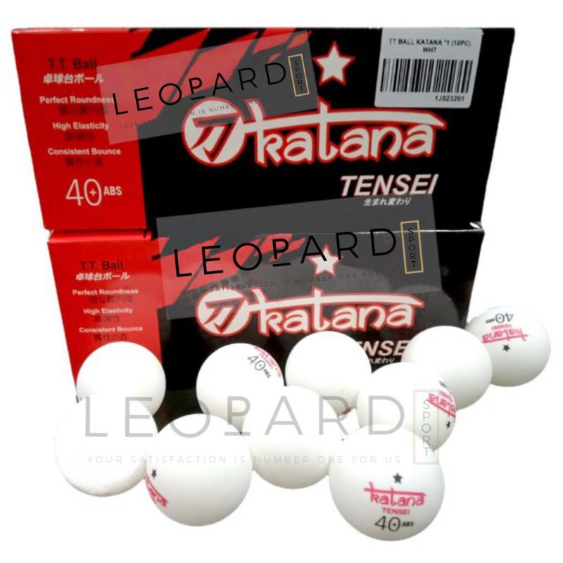 Jual Bola Pingpong Tenis meja Tensei Katana 40+ABS Putih isi 10 / 1star | Shopee Indonesia