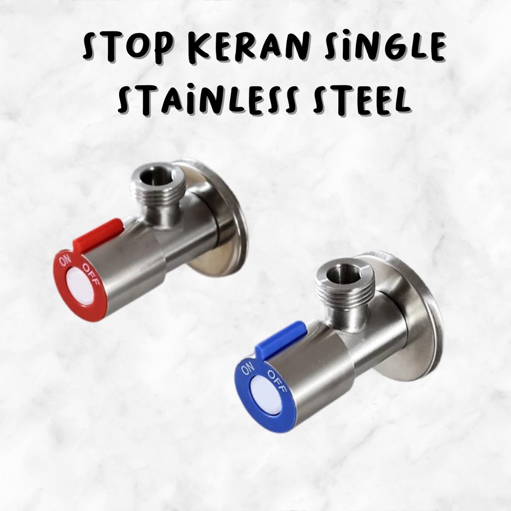 Jual Stop Kran Stainless Stopkran Closet Wastafel SS - Kran Shower 304 -Stop Valve | Shopee ...