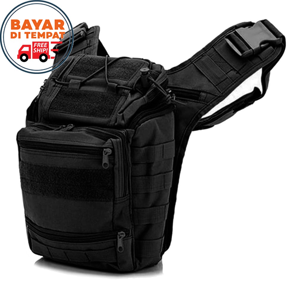 Jual [JURAGAN TAS] Tas Pria Tactical Military Hitam Polos TAC5501 Tas ...