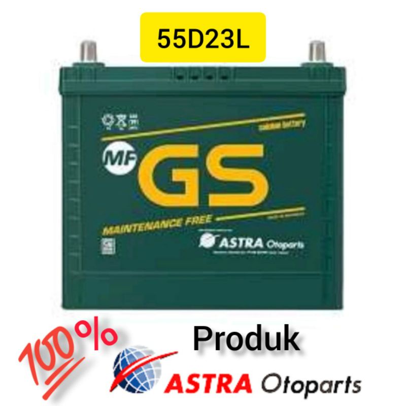 Jual ( 55D23L ) Accu Gs Astra Mf (Maintenance Free) Aki untuk mobil ...