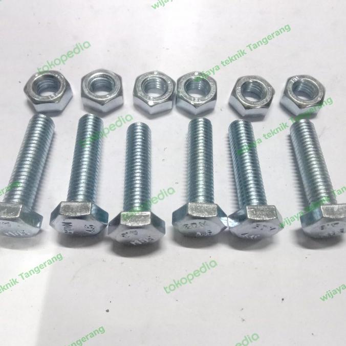 Jual baut mur putih m10x40 wtwi74 Diminati Banget | Shopee Indonesia