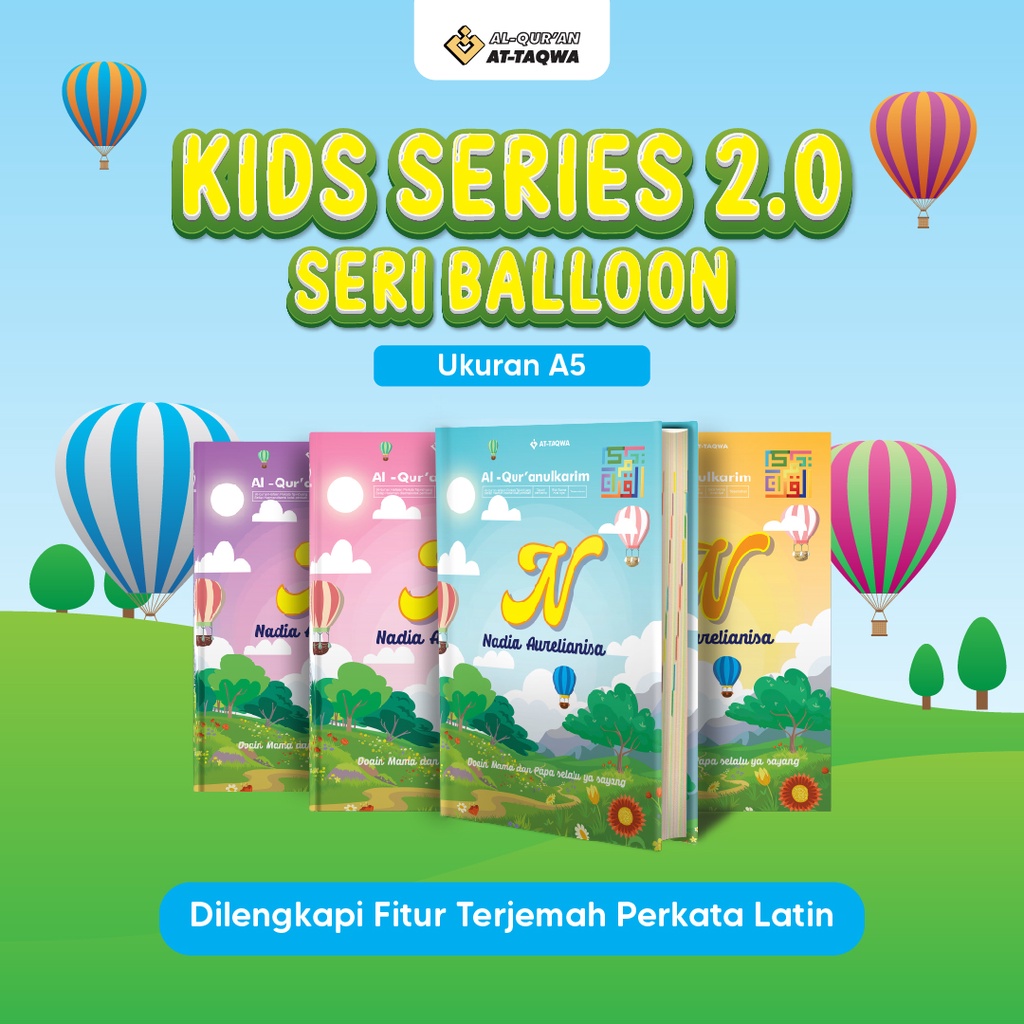 Jual Al Quran Attaqwa KIDS BALLOONS SERIES Gratis Cetak Nama Al Quran ...