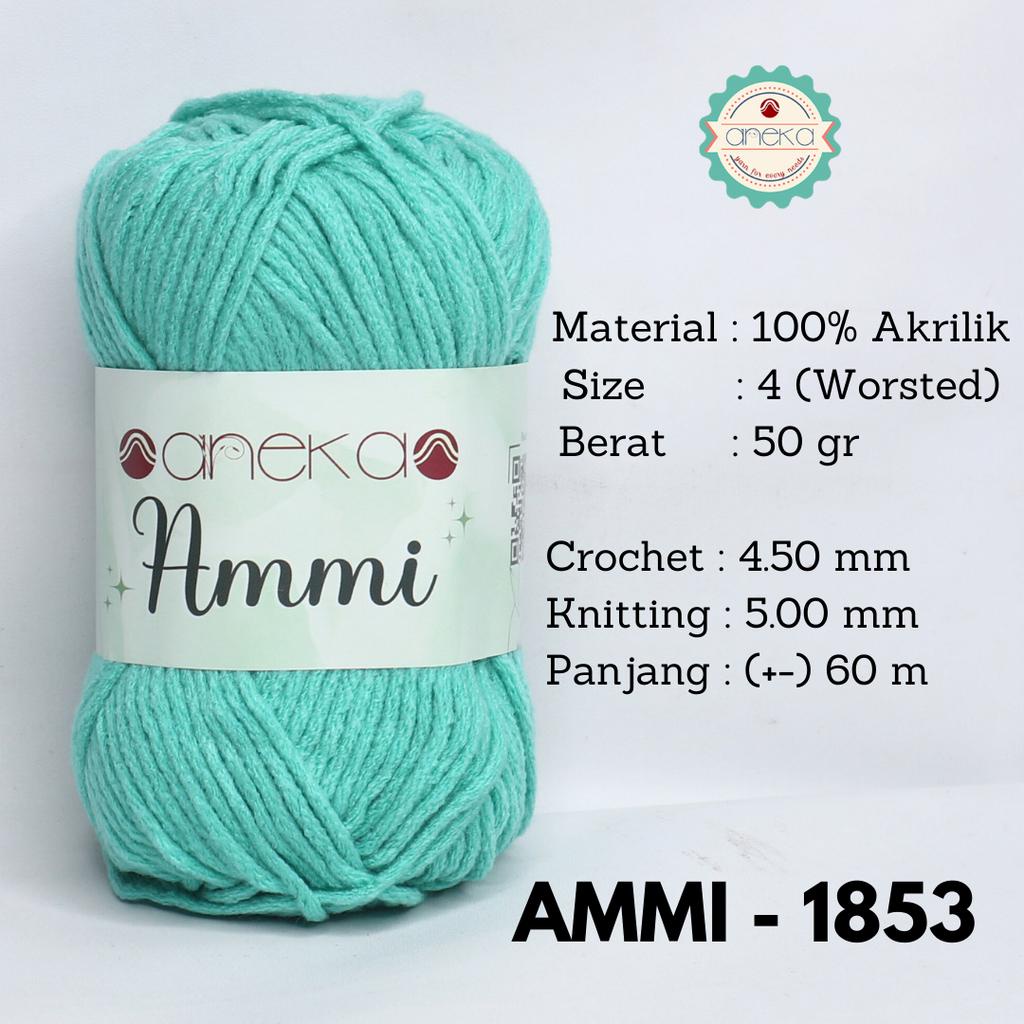 Jual ANEKA - Benang Rajut Ammi / 100% Acrylic / 6 Ply Akrilik - 1853 ...