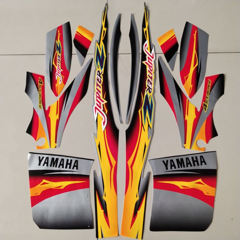 Jual striping yamaha jupiter z 2004 silver hitam list body standar ...