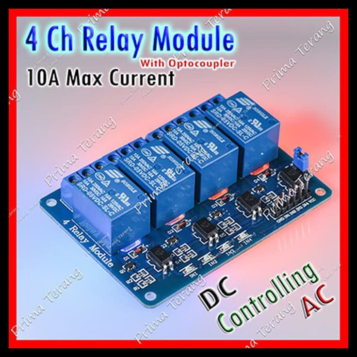 Jual BAYAR DI TEMPAT Relay Module 4 Channel 10A 250VAC 30VDC ...