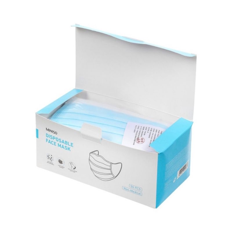 Jual MASKER 3 LAPIS ORIGINAL MINISO | Shopee Indonesia