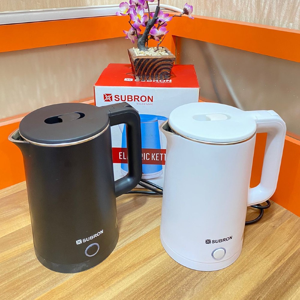 Jual KETTLE LISTRIK SUBRON 2,3 LITER HITAM/PUTIH CERET LISTRIK | Shopee ...