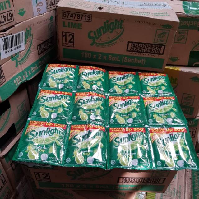 Jual Sunlight renceng 180x 2x 8ml atau 360 pcs dus kardus karton cairan ...
