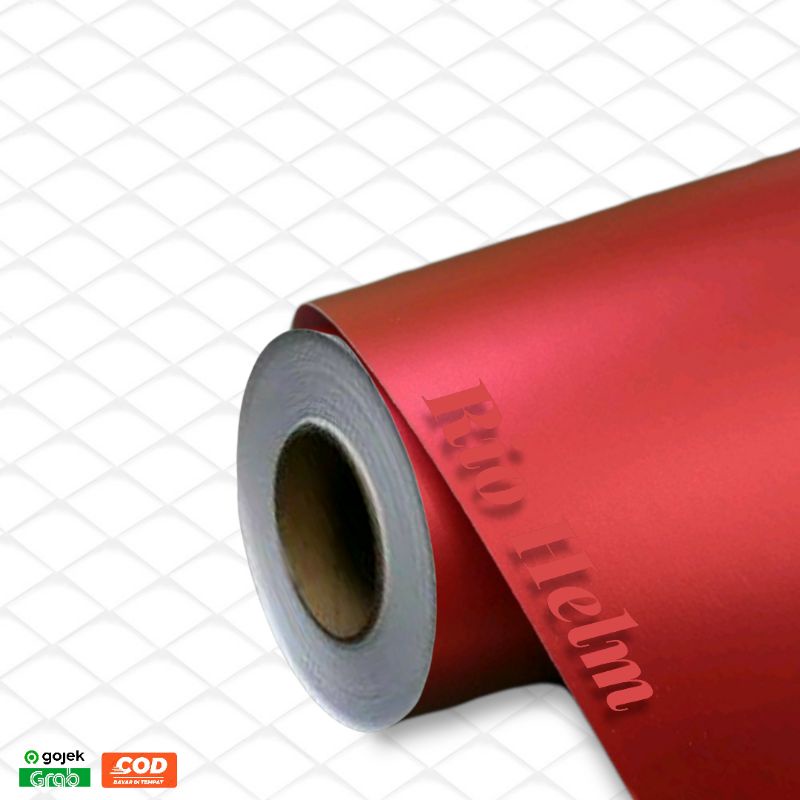 Jual Skotlet merah doff satin sticker matte doff metalic 100cm x 50cm ...