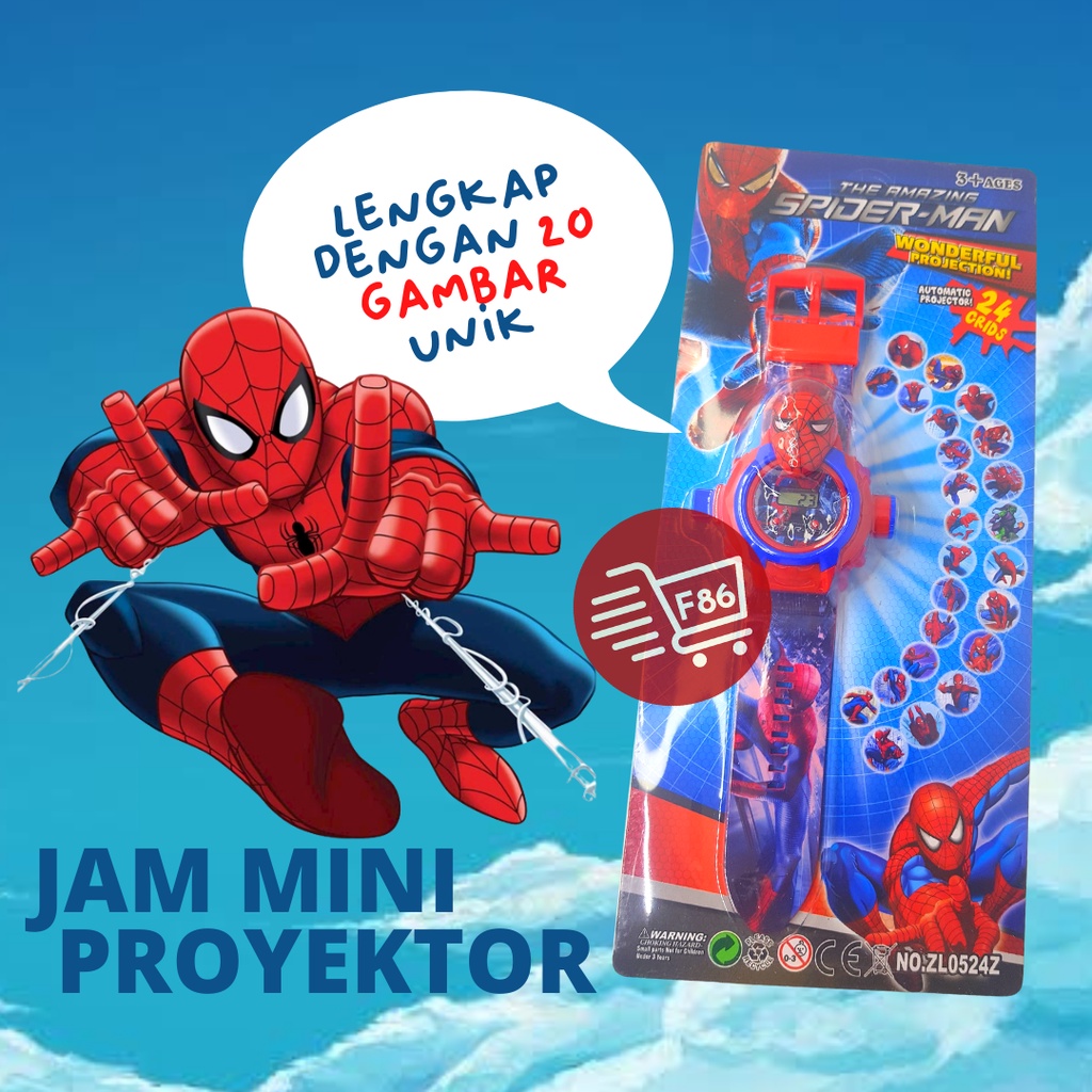 Jual Jam Tangan Anak Laser Mini Proyektor LED Digital Banyak Karakter ...