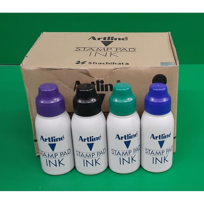 Jual TINTA STEMPEL ARTLINE 50ml | TINTA BAK STEMPEL | STAMP PAD INK ...