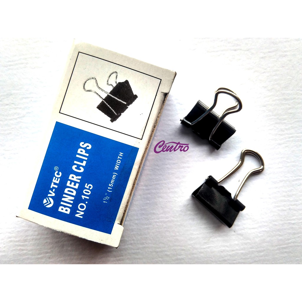 Jual Binder Clips Jepit Kertas No.105 Paper Clip Isi 12 Pcs | Shopee ...