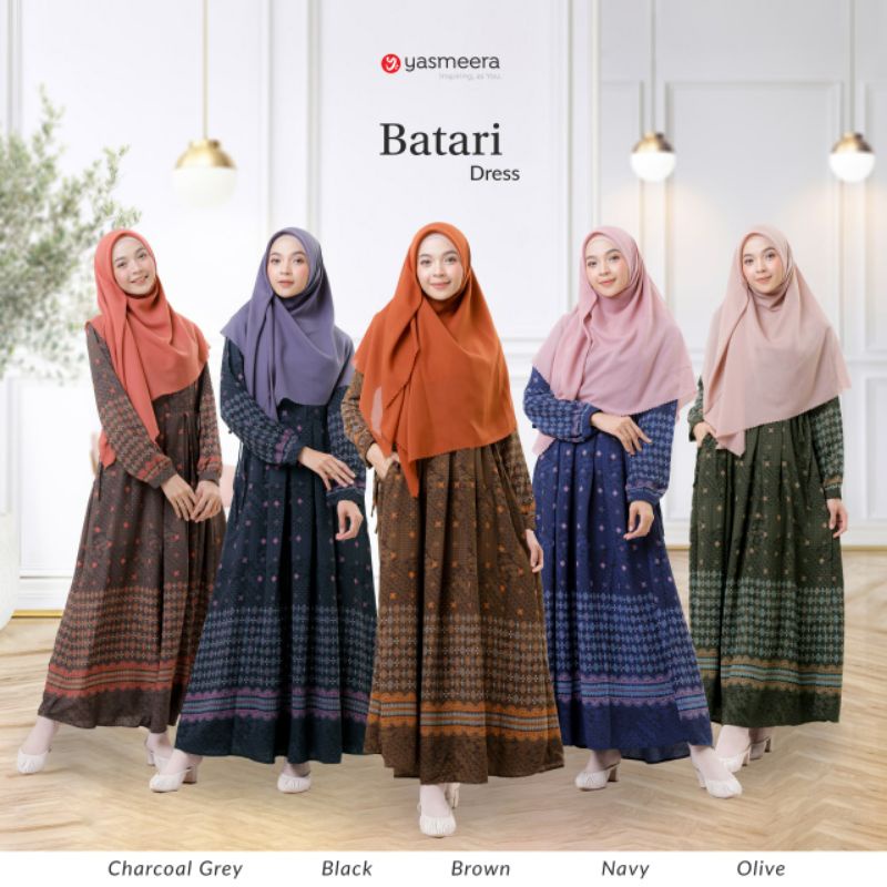 Jual BATARI DRESS by YASMEERA / Gamis motif Batik | Shopee Indonesia