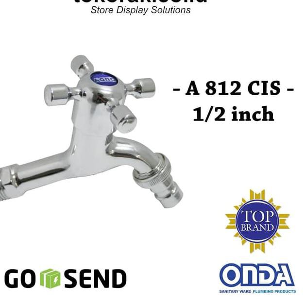 Jual KRAN AIR ATAP ONDA 812 CA 1/2" KERAN SELANG TEMBOK TAMAN CUCI ...