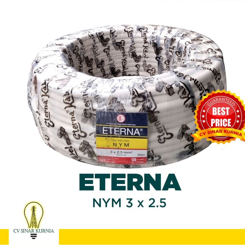 Jual Kabel Listrik NYM 3x2.5 3x2,5 METERAN| ETERNA NYM PER METER | SNI murah | Shopee Indonesia