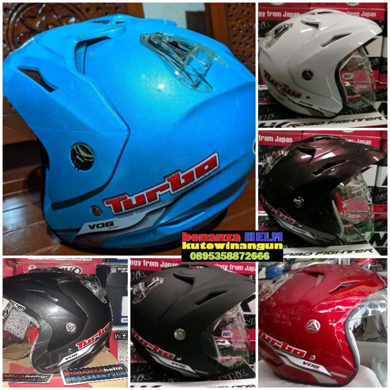 Jual helm VOG turbo solid | Shopee Indonesia