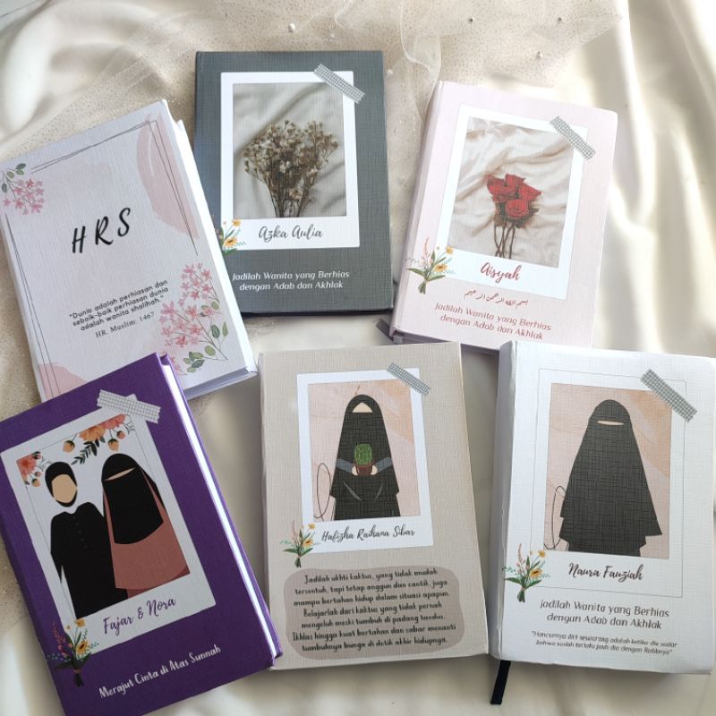 Jual (100 lbr) NOTEBOOK CUSTOM A5 BUKU CATATAN DIARY ISLAMI MUSLIMAH ...