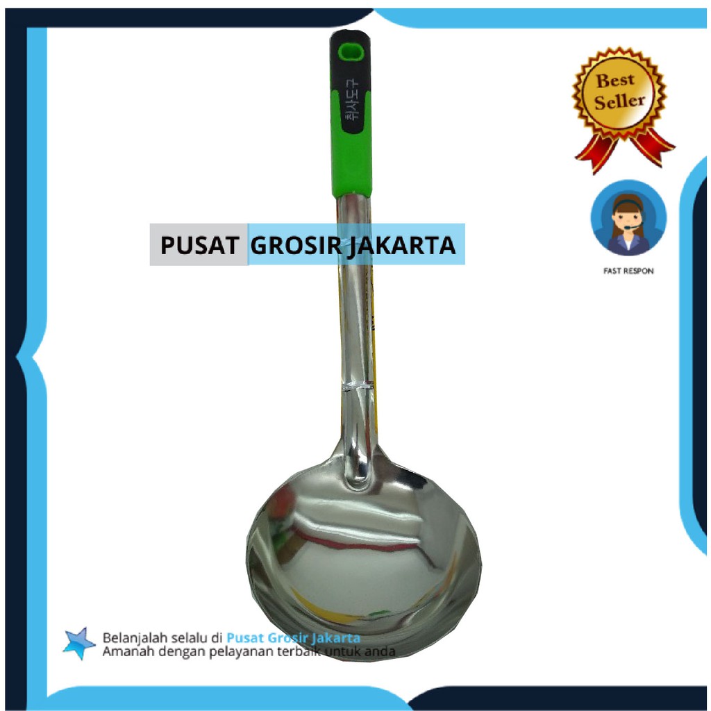 Jual PGJ - Sendok Sop Sayur / Irus Sendok Gagang Sop Korea Termurah ...