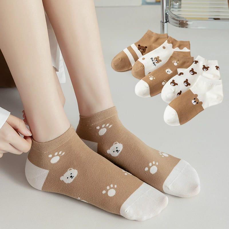 Jual DC - Kaos Kaki Pria Wanita Motif Beruang Coklat / Choco Bear Kaos ...