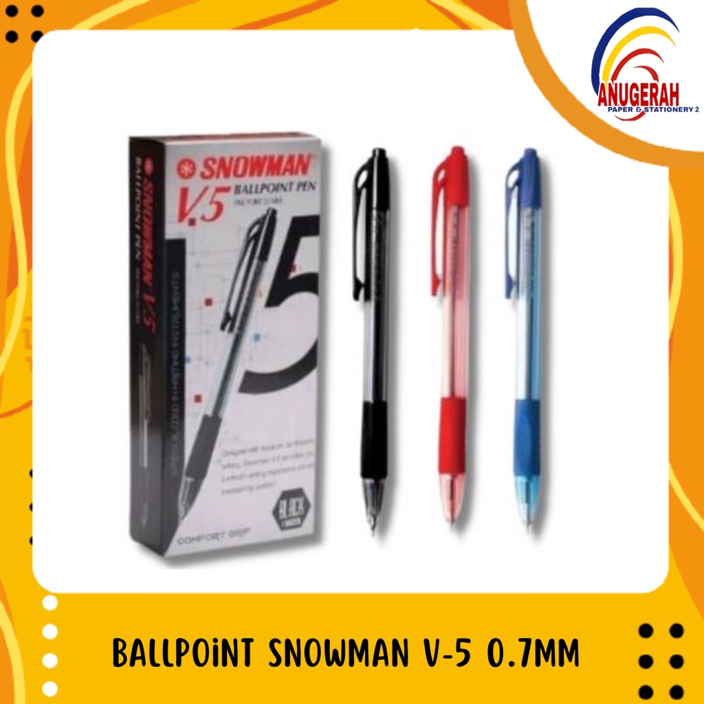 Jual (3PCS)Ballpoint Snowman V-5 V5 0.7mm | Shopee Indonesia