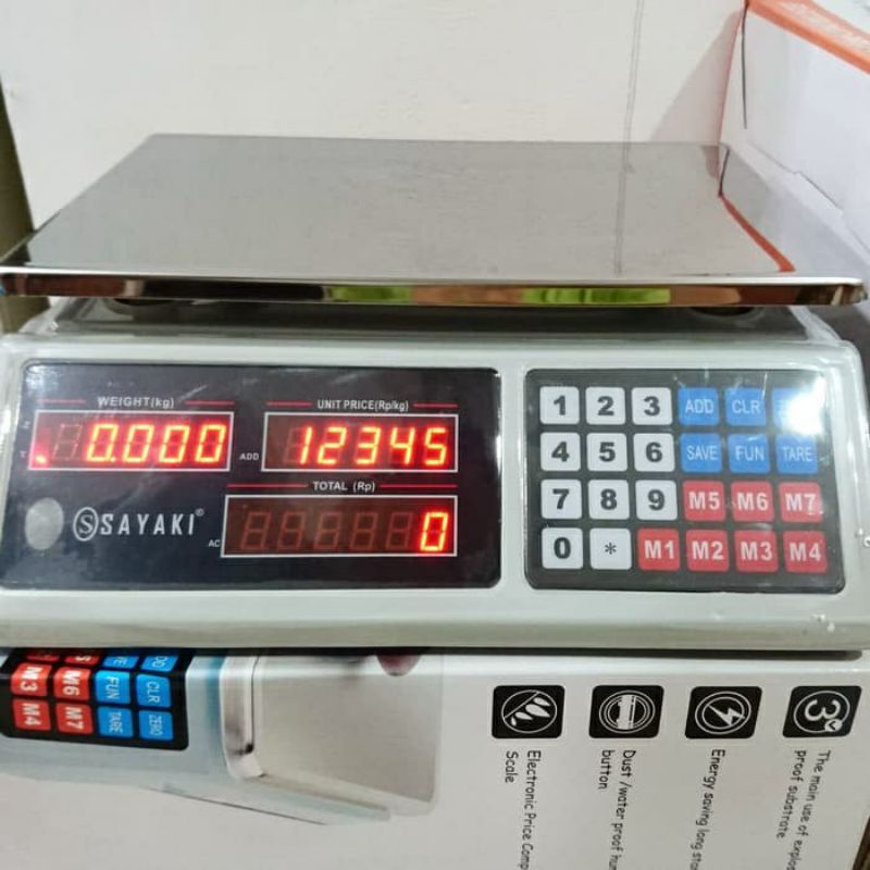 Jual Timbangan Digital Laundry dan Buah kap 40kg, Timbangan Elektrik 40 kg Sayaki Timbangan ...