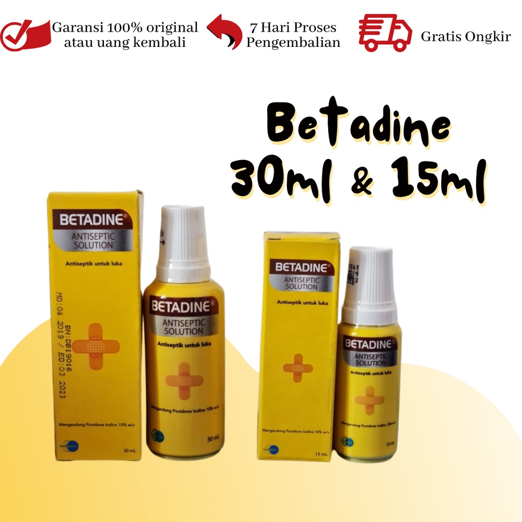 Jual Betadine Antiseptik - Obat Merah 15 ml / 30 ml Betadin | Shopee ...