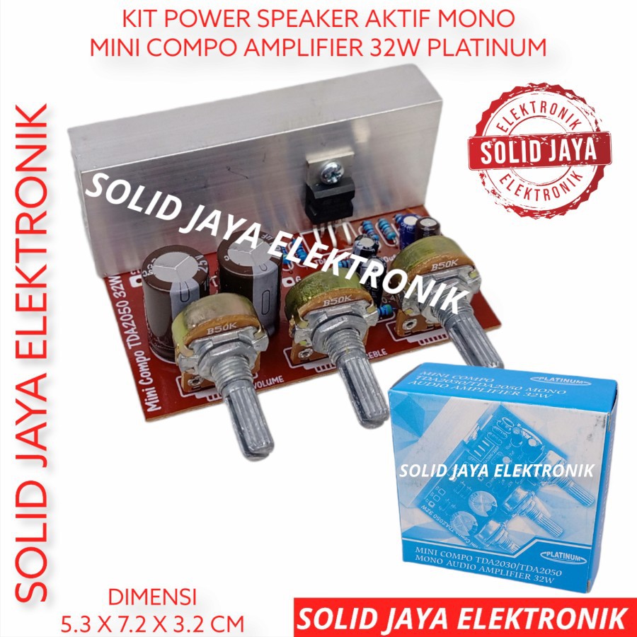 Jual KIT POWER SPEAKER AKTIF MINI COMPO 32W TDA2030 AMPLI AMPLIFIER MONO TDA 2030 PLUS TONE ...