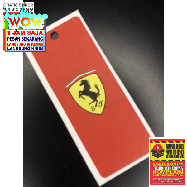 Jual FERRARI TAG HANGTAG SUPER PREMIUM CO 1X DI KIRIM 600PCS | Shopee ...