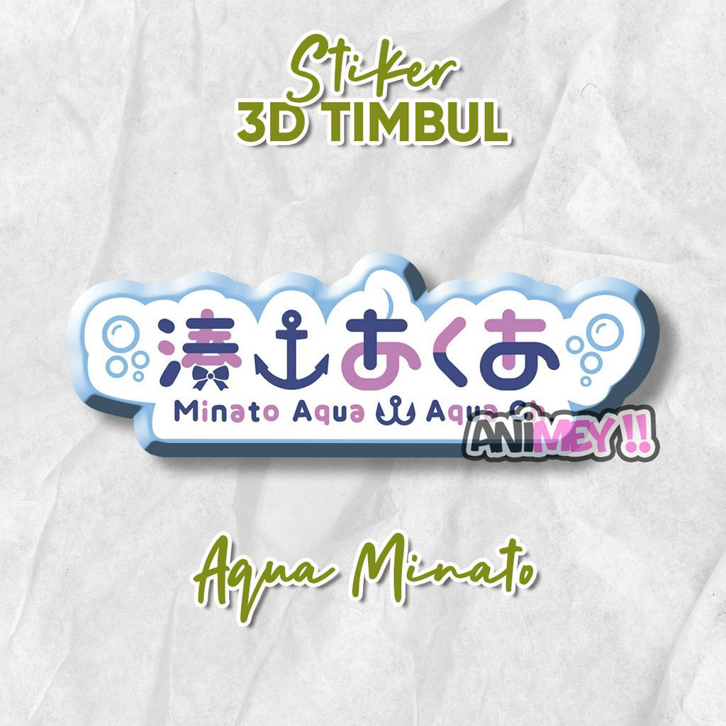 Jual Stiker Emblem 3D Aqua Minato Logo / Stiker Anime Gaming Resin ...