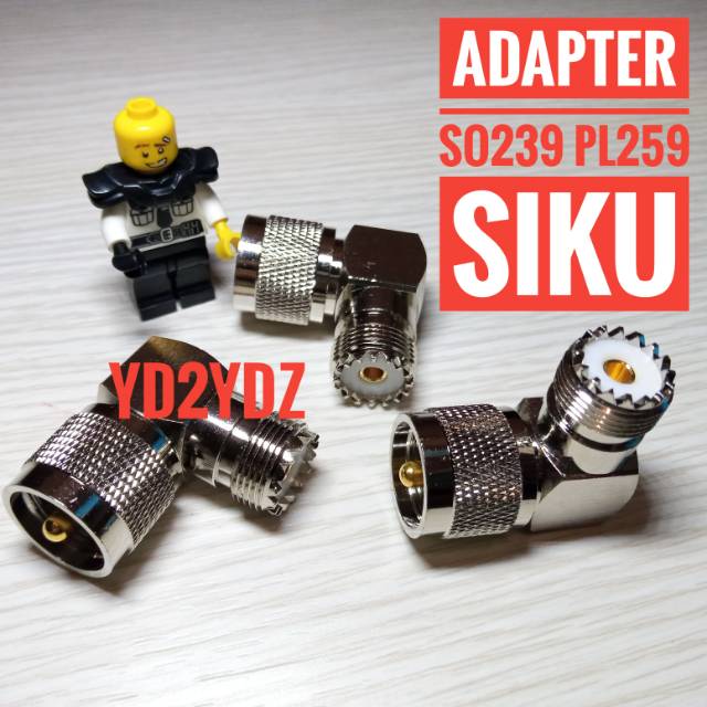 Jual konektor konverter siku uhf so239 pl259 right angle adapter pl so ...