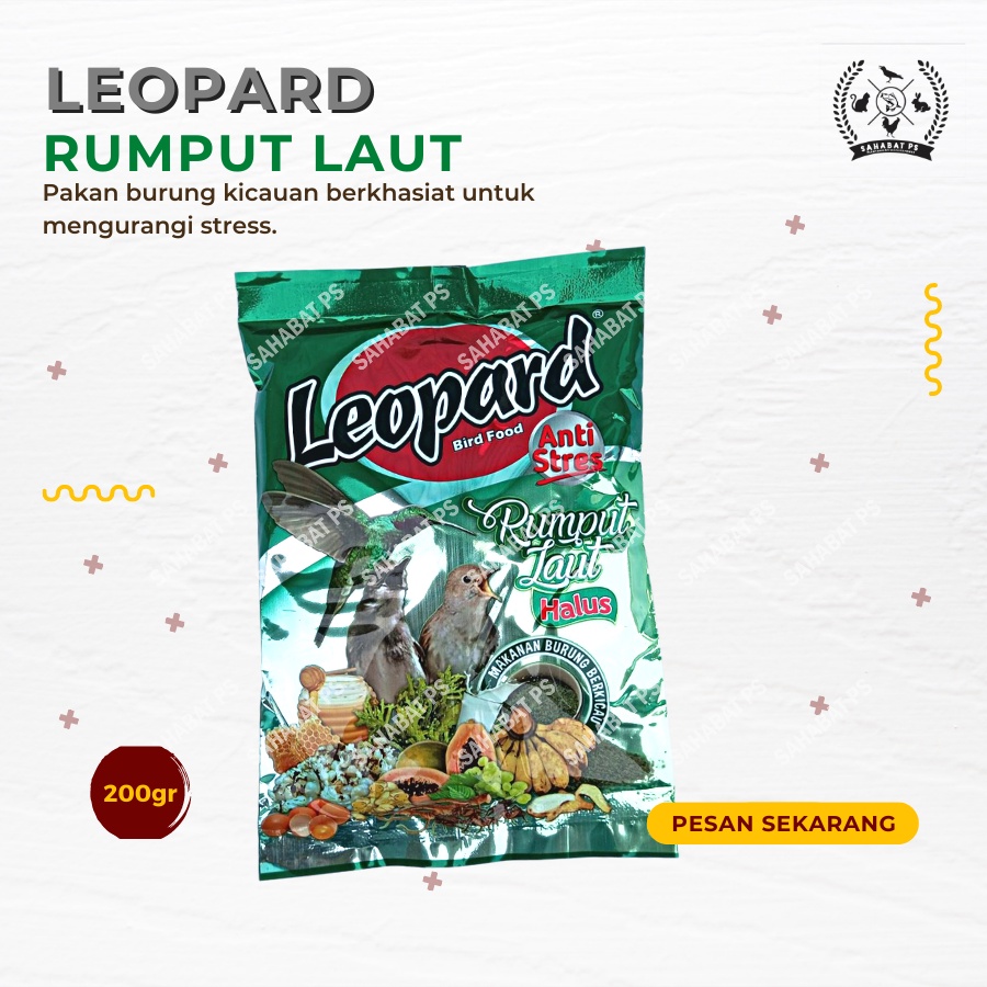 Jual PAKAN BURUNG LEOPARD RUMPUT LAUT PAKAN VOER HALUS PLECI KOLIBRI ...